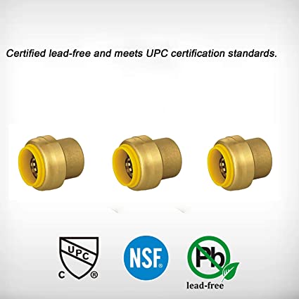 Lead-Free, Brass Push-Fit End Caps 1/2" [5pk, 10pk, 25pk] | Alfa ...