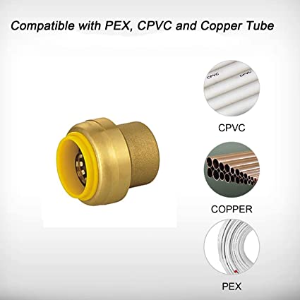 Lead-Free, Brass Push-Fit End Caps 1/2" [5pk, 10pk, 25pk] | Alfa ...